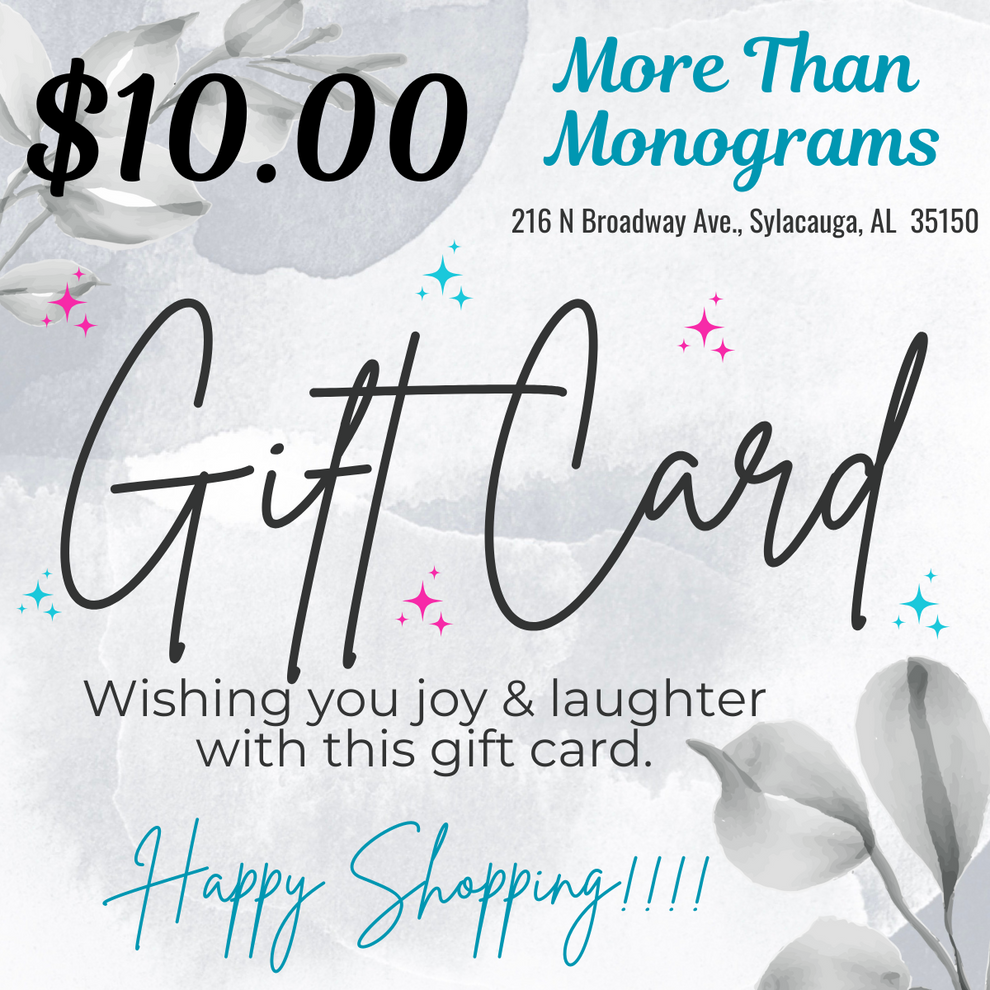 MTM E-Gift Card – MTM-More Than Monograms